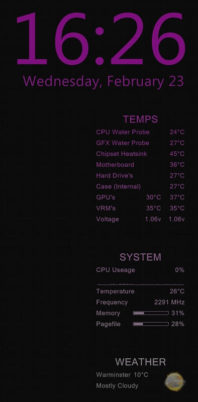 Pink Rainmeter Skin by Daz5571 on DeviantArt