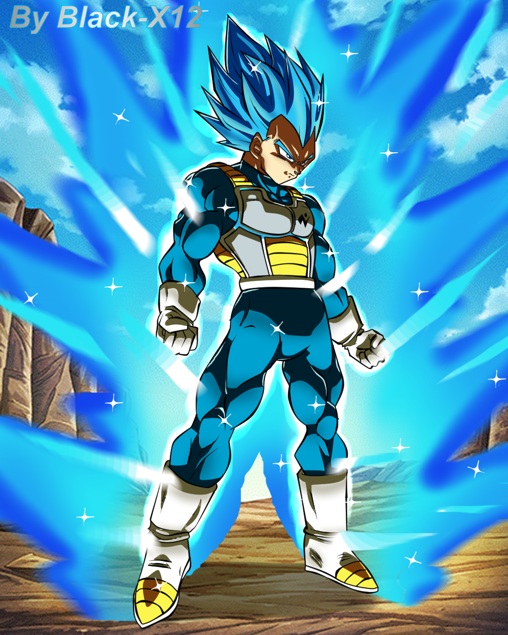 Vegeta SSBE (shintani sparking) by Black-X12 on DeviantArt