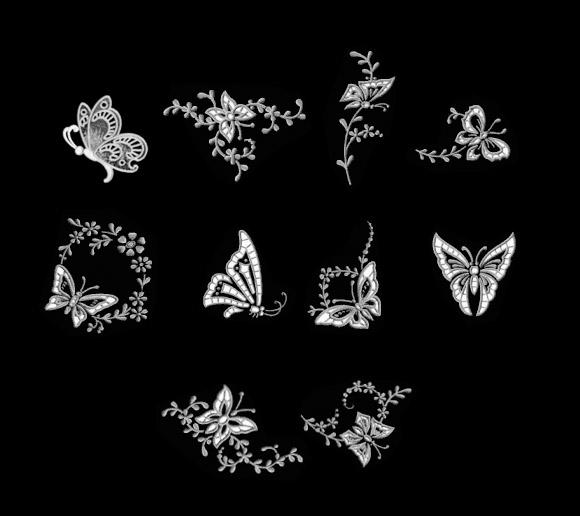 Cutwork butterfly set 1 by crungureanu on DeviantArt
