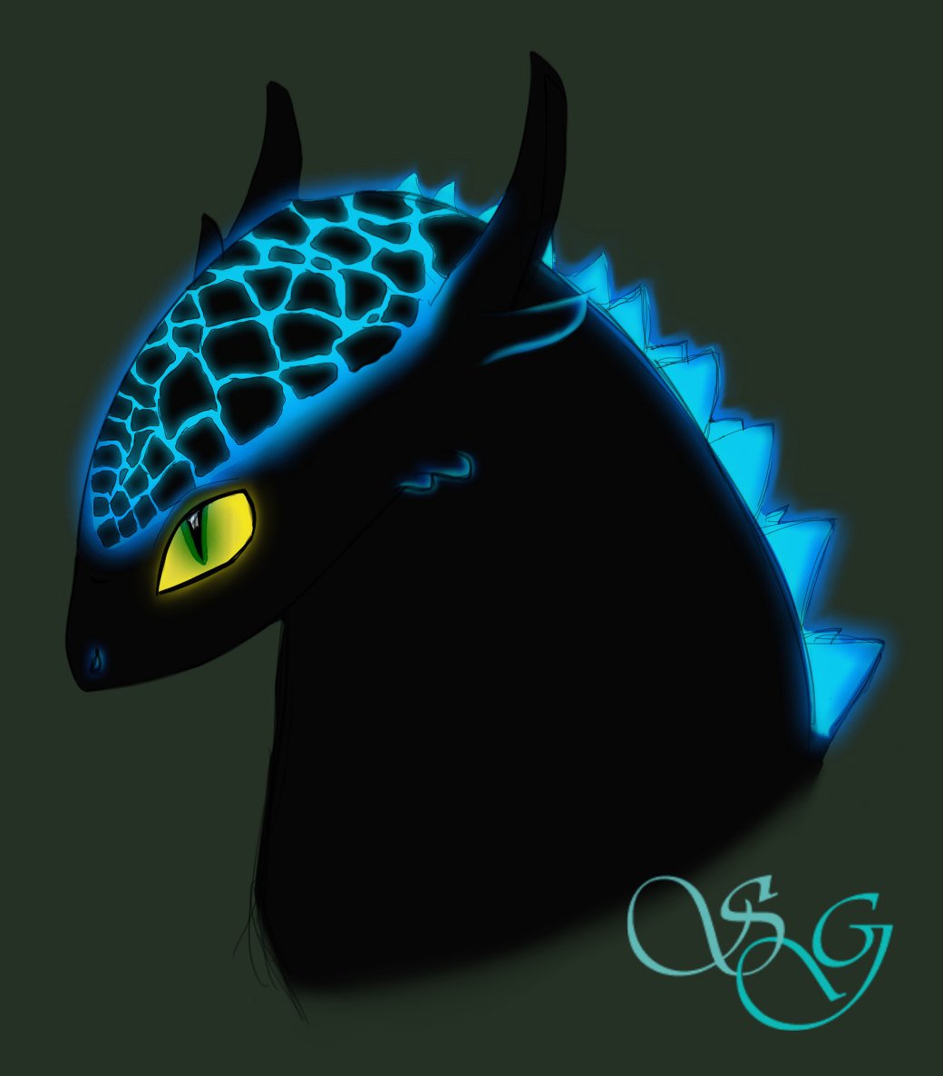 Glowing Toothless by Scrapper-Girl on DeviantArt