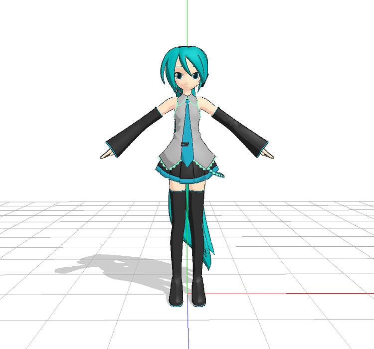 MMd newcomer- PonyTail Miku by KEdd-P on DeviantArt