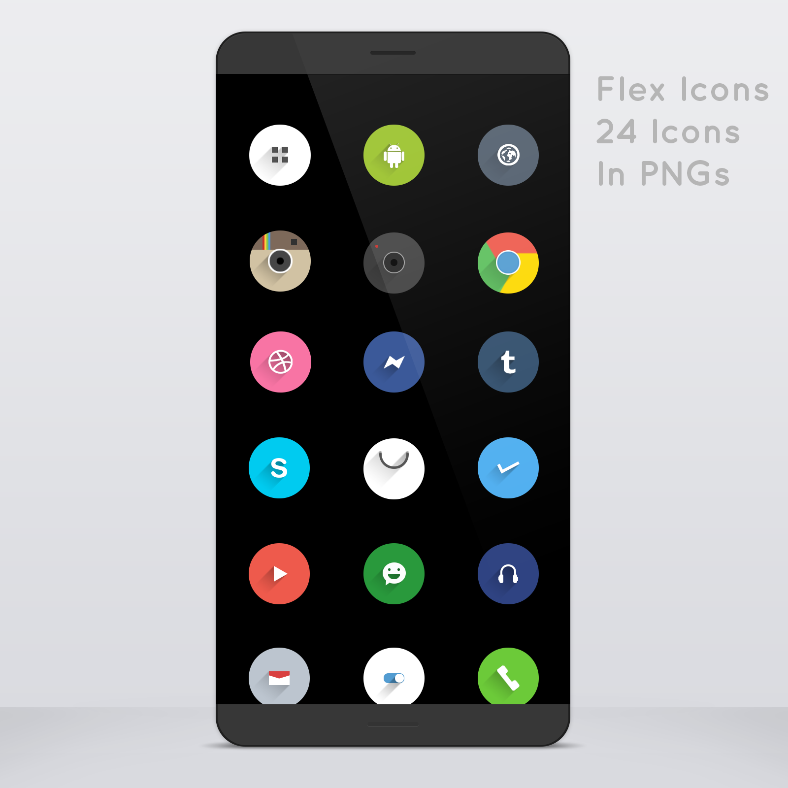 Flex Icons - Rounds With Shadows by thechampishere03 on DeviantArt