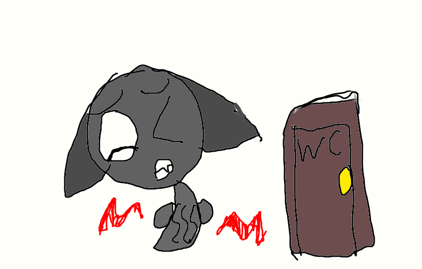 Gray has a tummy ache by sparklethenewsprunki on DeviantArt