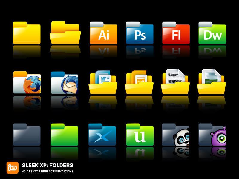 Sleek XP: Folders by deleket on DeviantArt