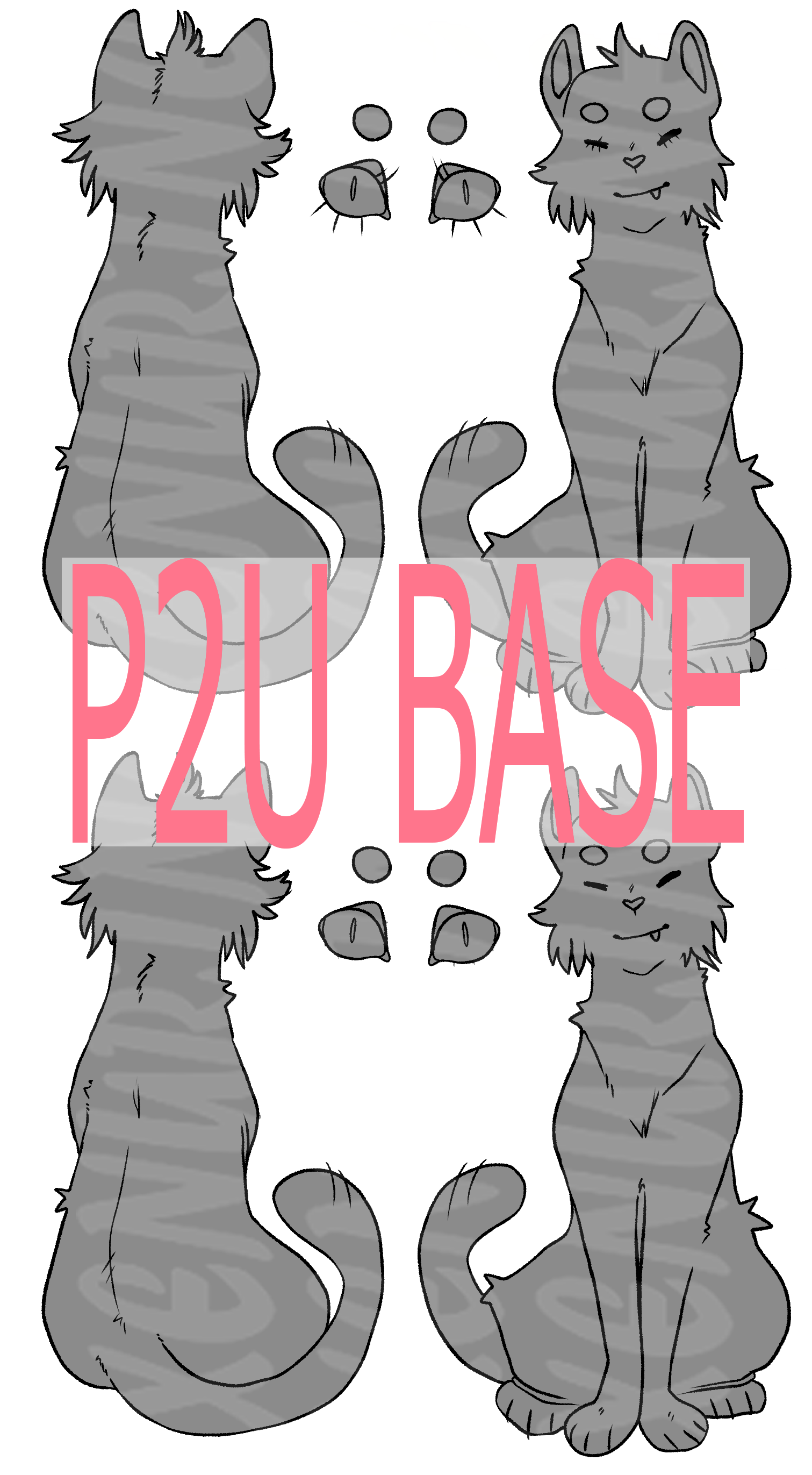 ( P2U) Sitting cat base by Xenurine on DeviantArt