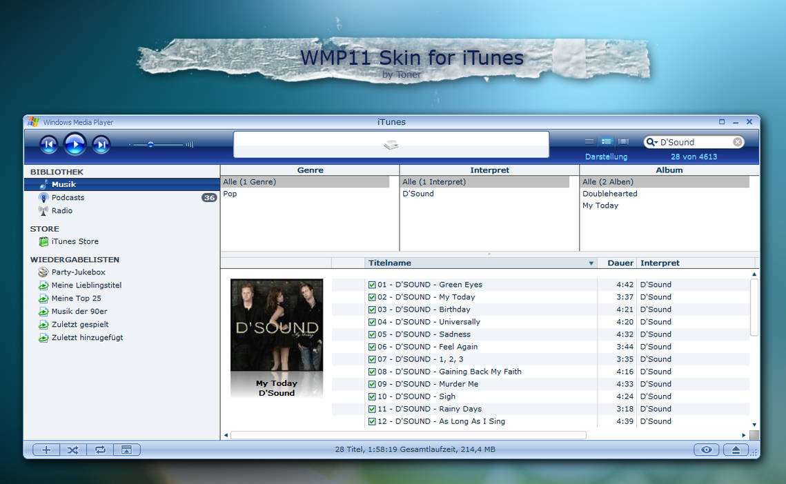 WMP 11 Skin for iTunes 7 by MrToNeR on DeviantArt