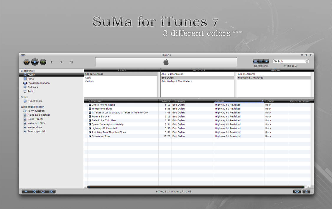 SuMa skins for iTunes 7 by MrToNeR on DeviantArt