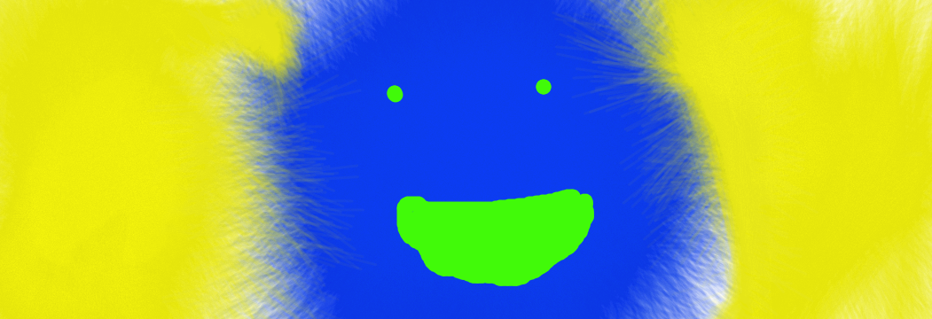 blue yellow green and a fuzzball by Nuffin01 on DeviantArt