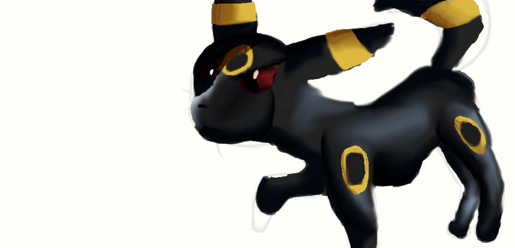 Crappy Umbreon! (No lineart Practice) by SecretGoth-Galaxies on DeviantArt
