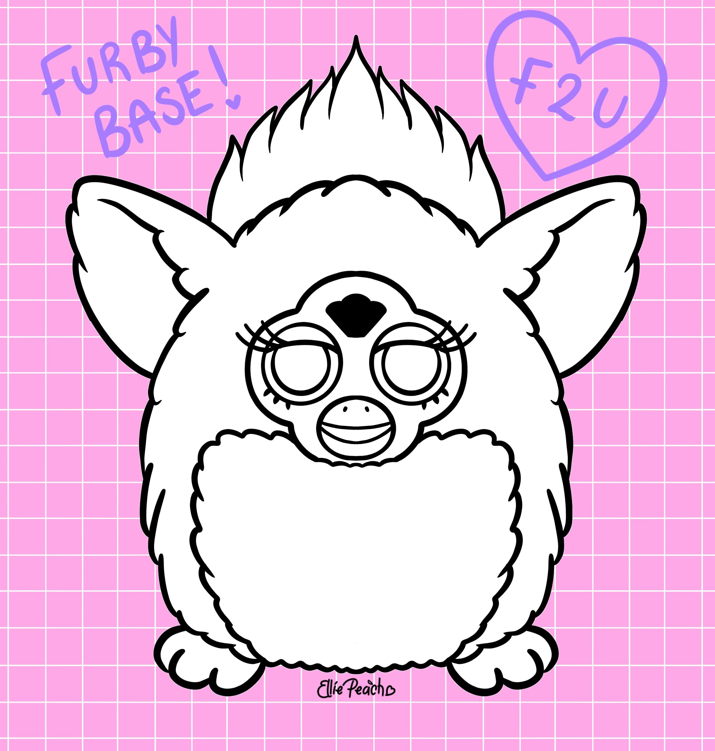 Free to use Furby Base! by ElliePeach on DeviantArt