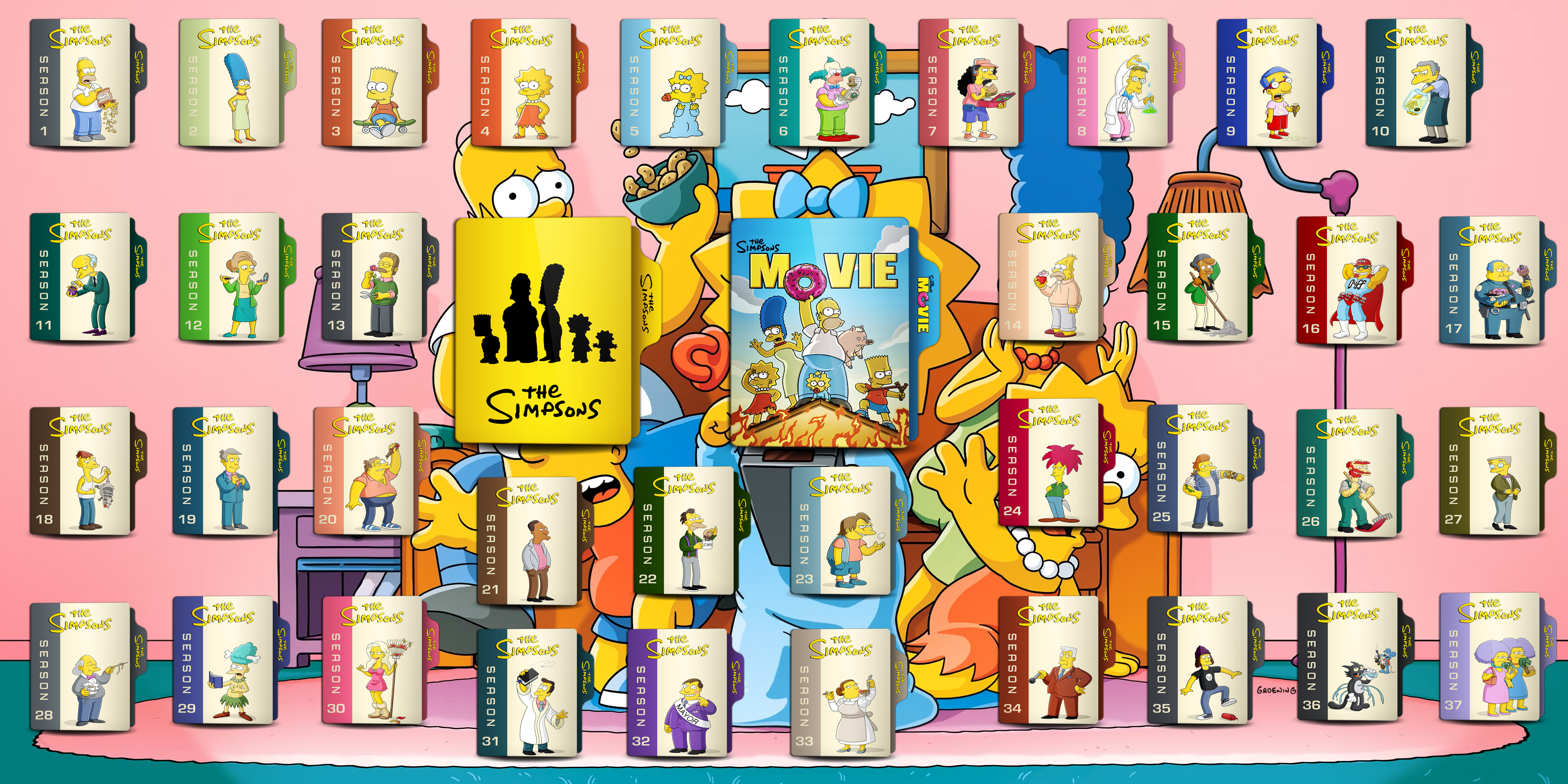 The Simpsons S1 - S37 Folder icon by Vsvp6 on DeviantArt