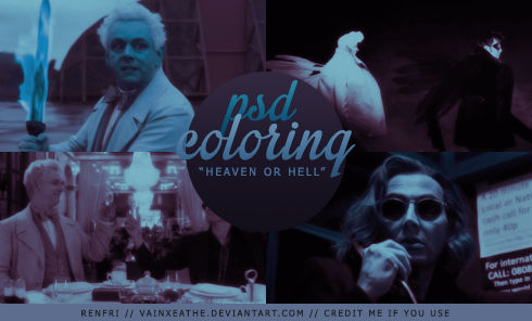 PSD coloring: Heaven or Hell by Vainxeathe on DeviantArt