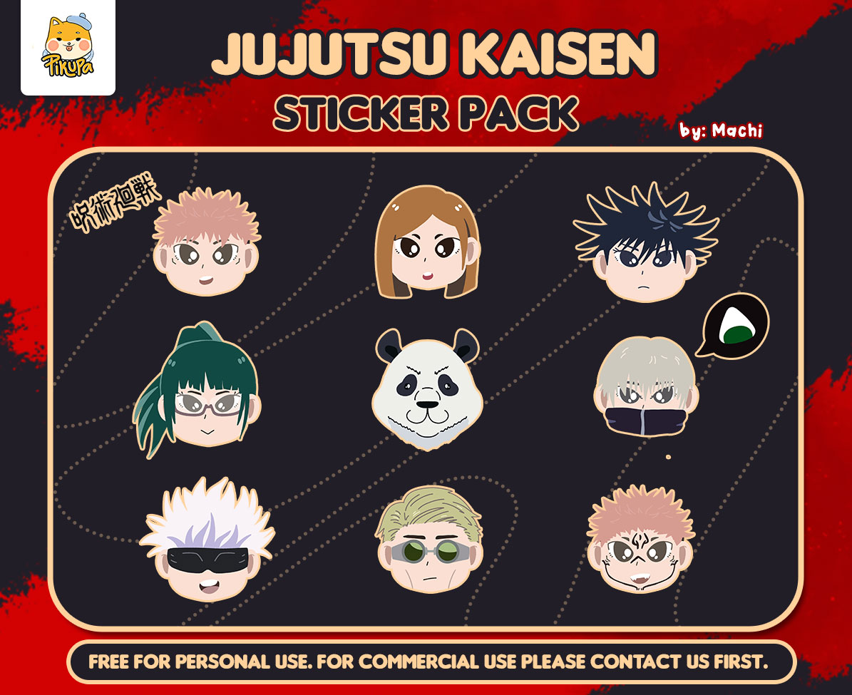 JUJUTSU KAISEN STICKER PACKS by Machi by pikupa on DeviantArt
