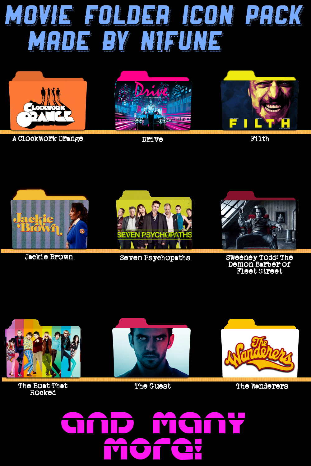 Folder Icons For Various Movies [PACK] by n1fune on DeviantArt