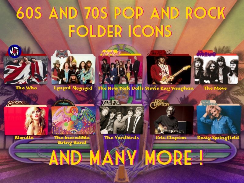 60s + 70s Pop and Rock - Folder Icons Pack by n1fune on DeviantArt