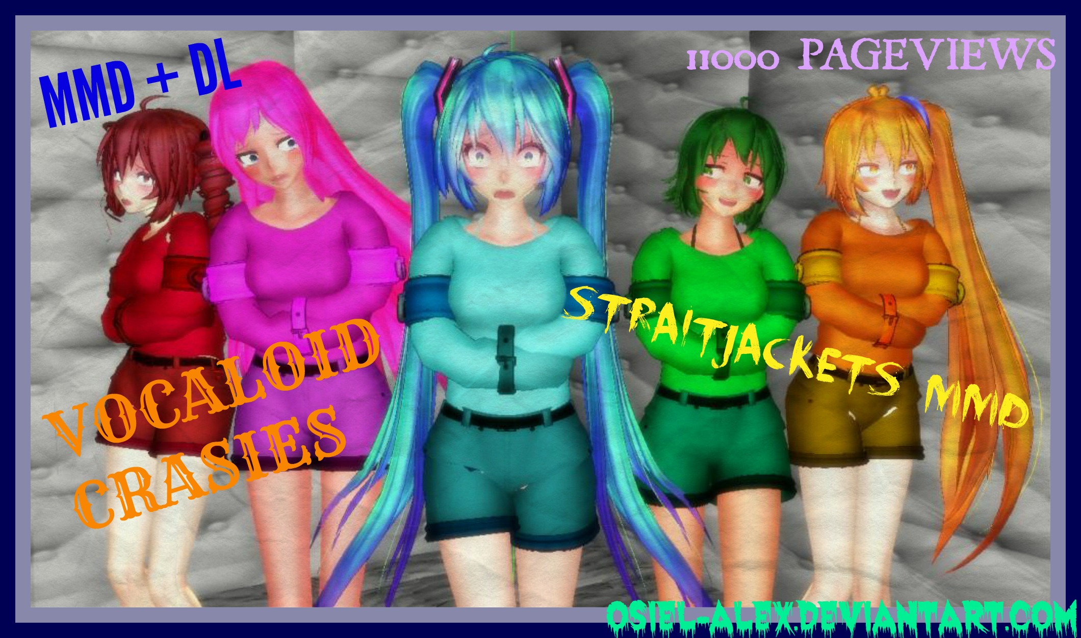 Vocaloid Crazies (MMD + DL) [11000 PAGEVIEWS] :D by osiel-alex on ...