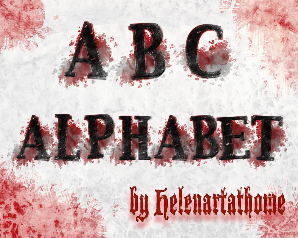 ABC Grungy Alphabet Brushes by Helenartathome on DeviantArt