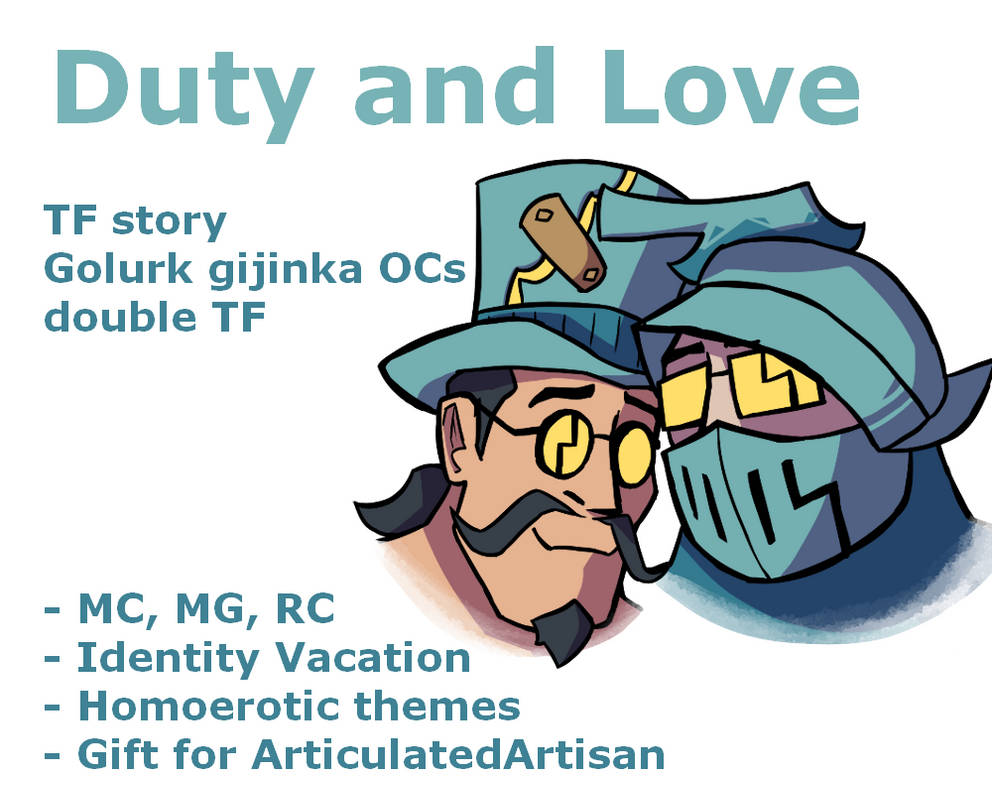Duty and Love - Golurk gijinkas OC double TF by ponky-kong on DeviantArt