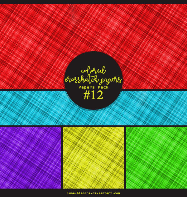 Papers pack #12 - Colored Crosshatch Papers by lune-blanche on DeviantArt
