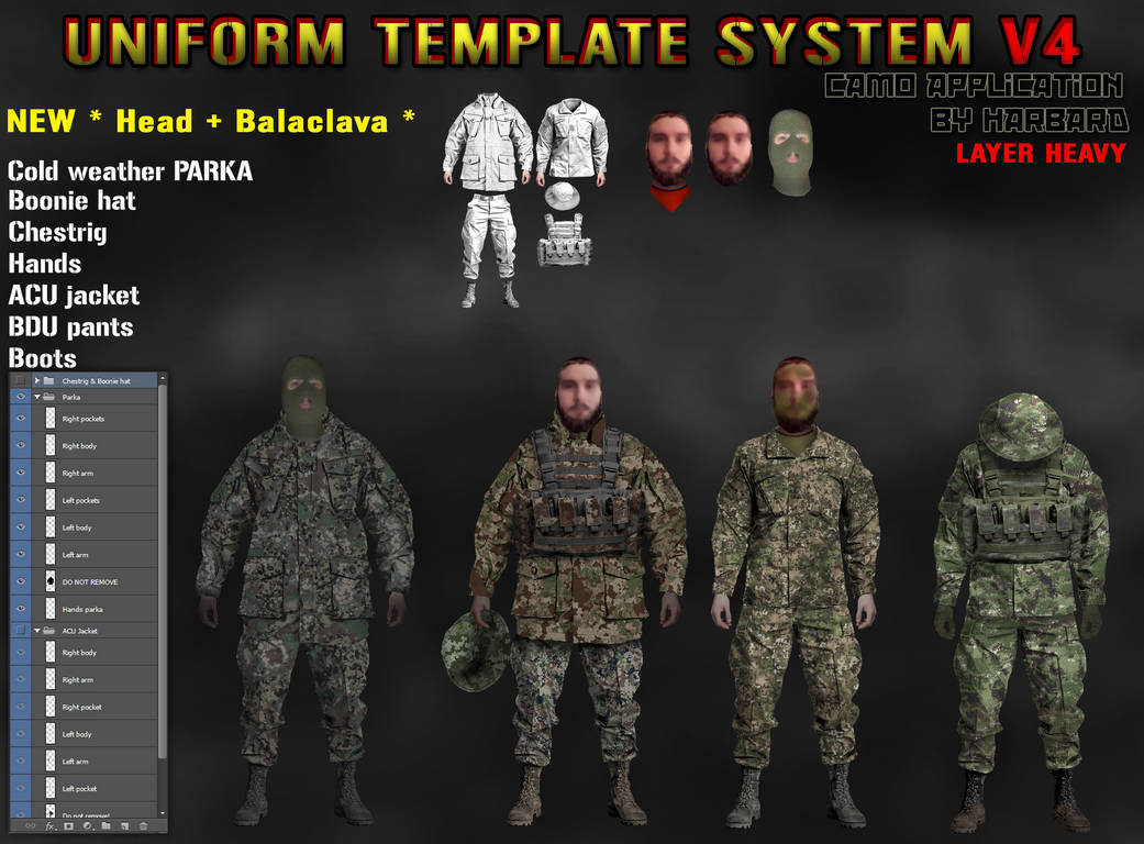 Uniform Template System V4 - PS by Harbard1 on DeviantArt
