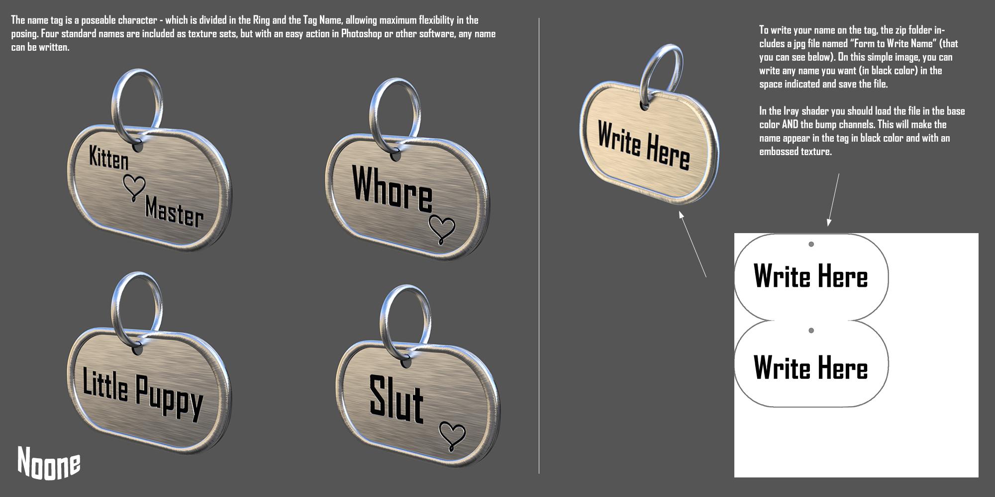 FREEBIE - BDSM Name Tag by Noone102000 on DeviantArt
