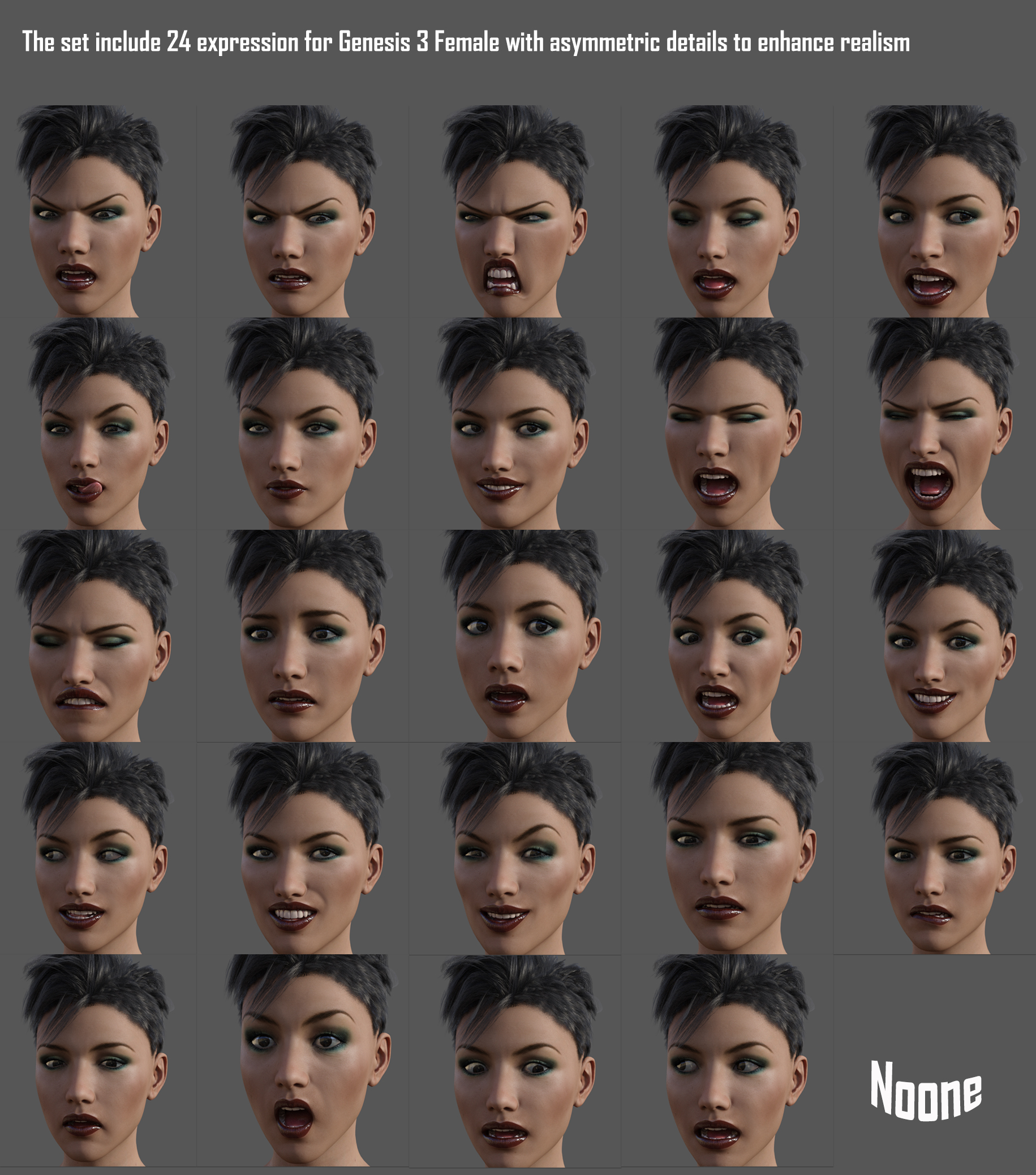 FREEBIE: G3 Female Expression Set by Noone102000 on DeviantArt