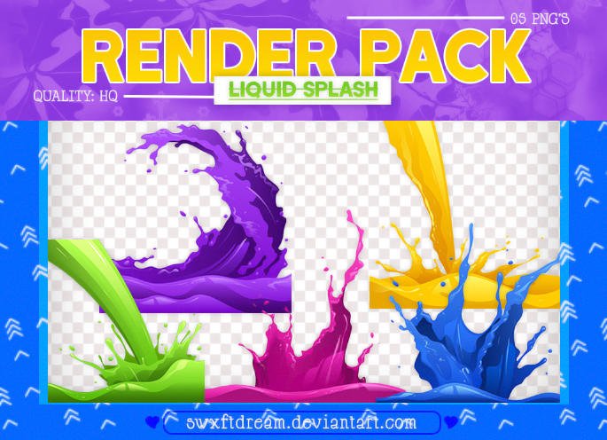 +Liquid Splash x Render Pack by swxftdream on DeviantArt