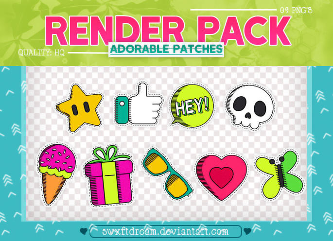 +Adorable Patches x Render Pack by swxftdream on DeviantArt