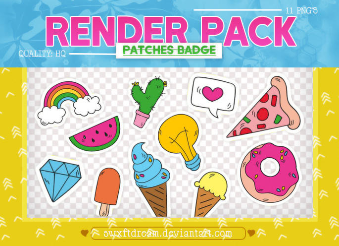+Patches Badges x Render Pack by swxftdream on DeviantArt