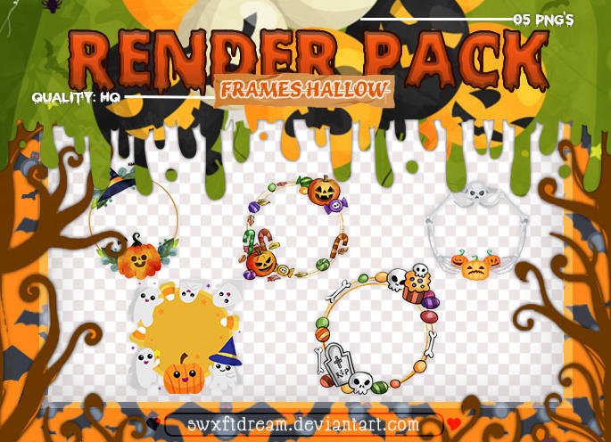 +Halloween Frames 2 x Render Pack by swxftdream on DeviantArt