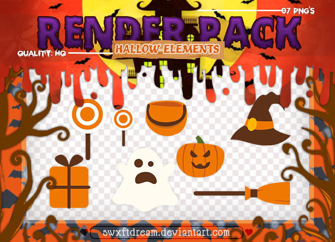 +Halloween Elements 3 x Render Pack by swxftdream on DeviantArt