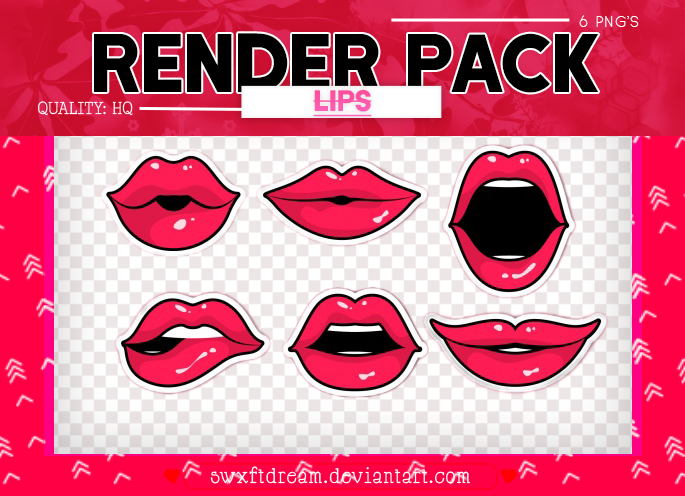 +Lips x Render Pack by swxftdream on DeviantArt