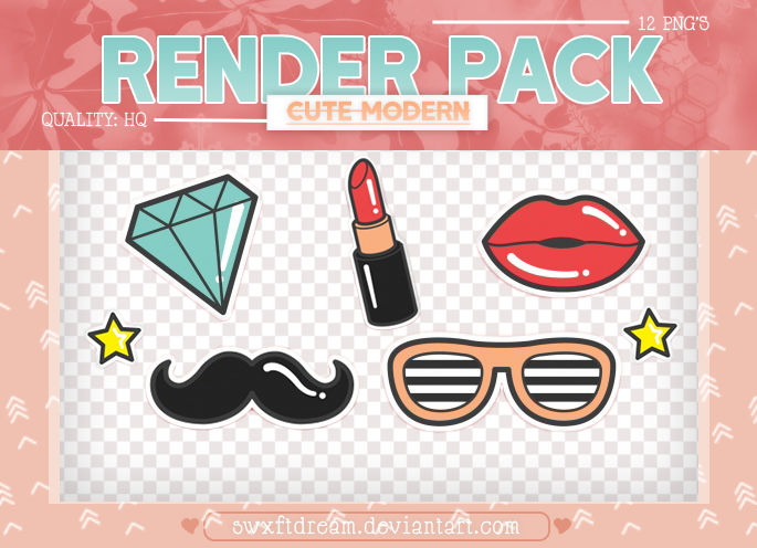 +Cute Modern x Render Pack by swxftdream on DeviantArt