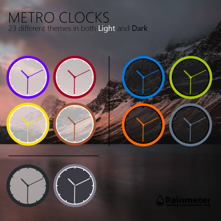 Metro Clocks for Rainmeter by lone-metal-wolf on DeviantArt