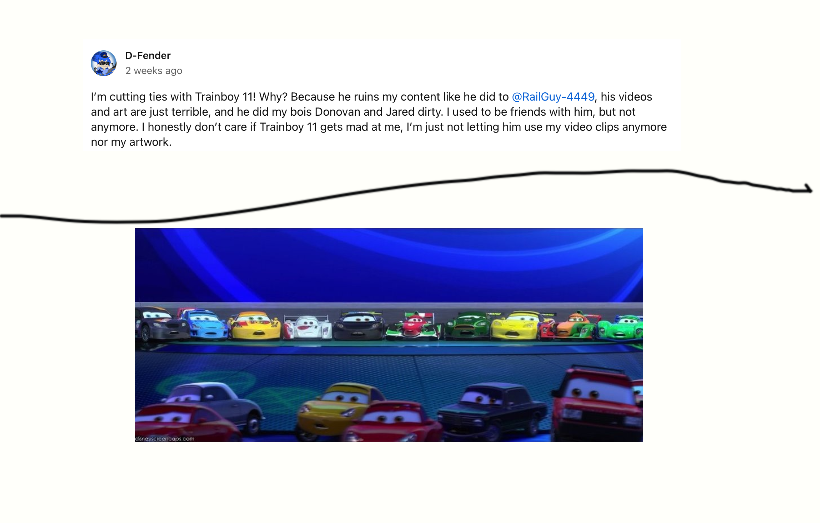 Racers react to d-fender cutting ties trainboy11. by darraghandfriends ...