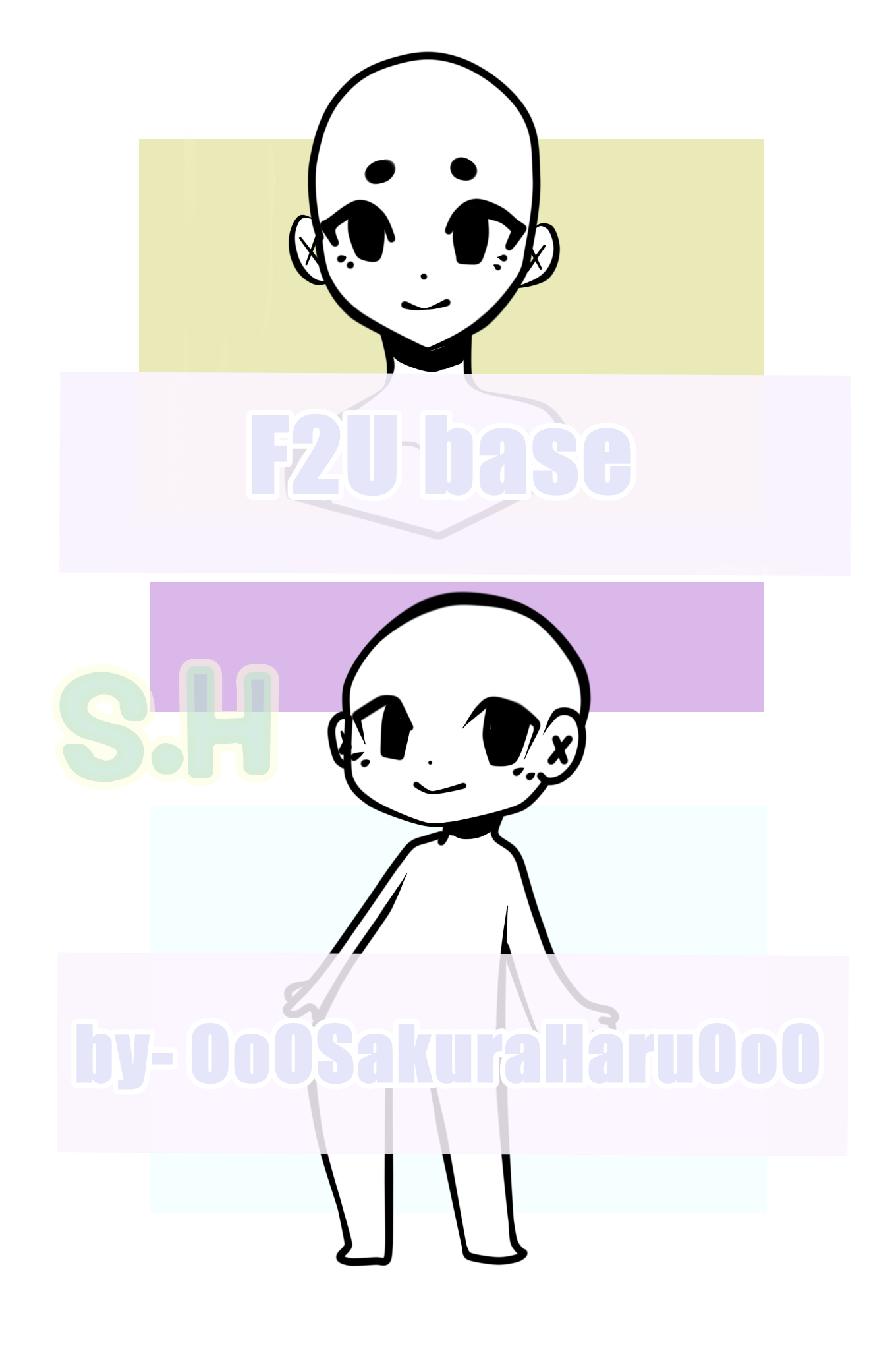 [F2U Chibi And Head base] by OoOSakuraHaruOoO on DeviantArt