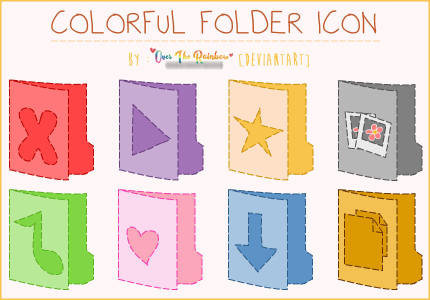 Colorful Folder Icons Pack by OverTheRainbow by OverTheRainbow27 on ...