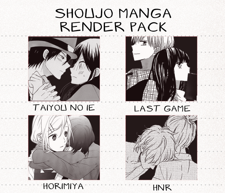 Shoujo Manga Render Pack by ttwish on DeviantArt