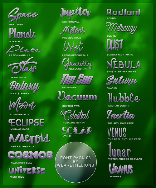 FONT PACK 03 BY WEARETHELIONS by wearethelions on DeviantArt