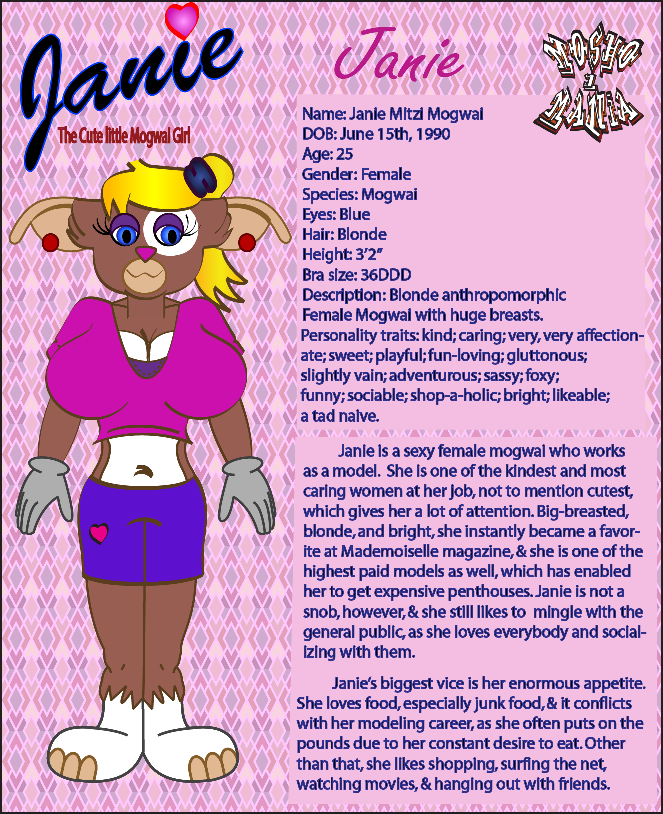 Janie--bio 3 by moshomania1 on DeviantArt