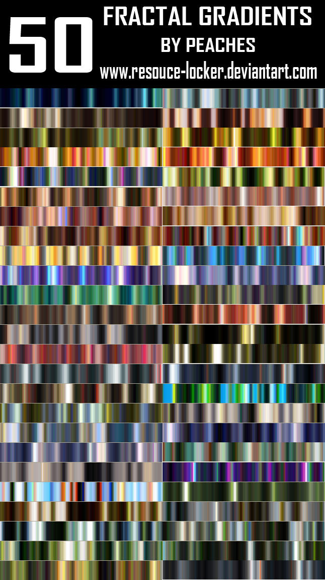 Peaches Fractal Gradient Pack 1 by JU5TPeachy on DeviantArt