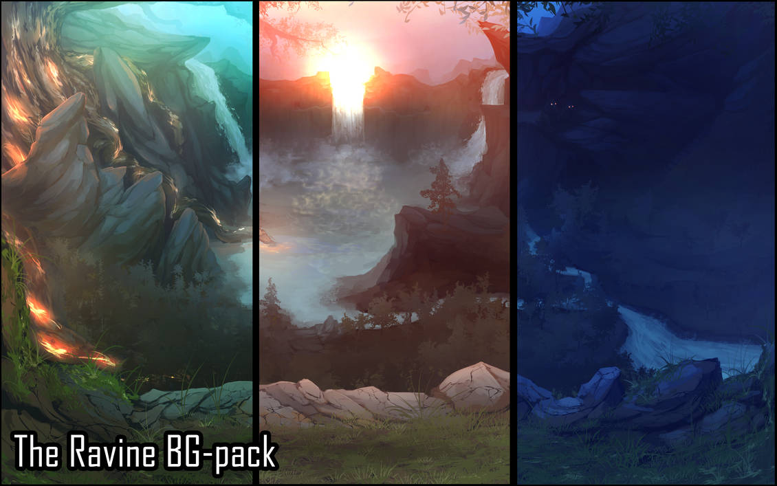 Background set - The Ravine by momma-kuku on DeviantArt