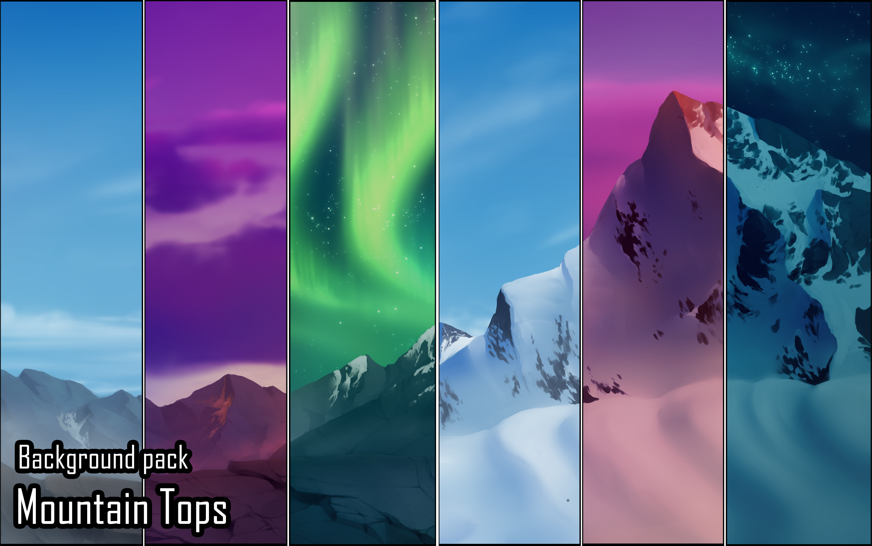 BG Set - Mountain Tops by momma-kuku on DeviantArt