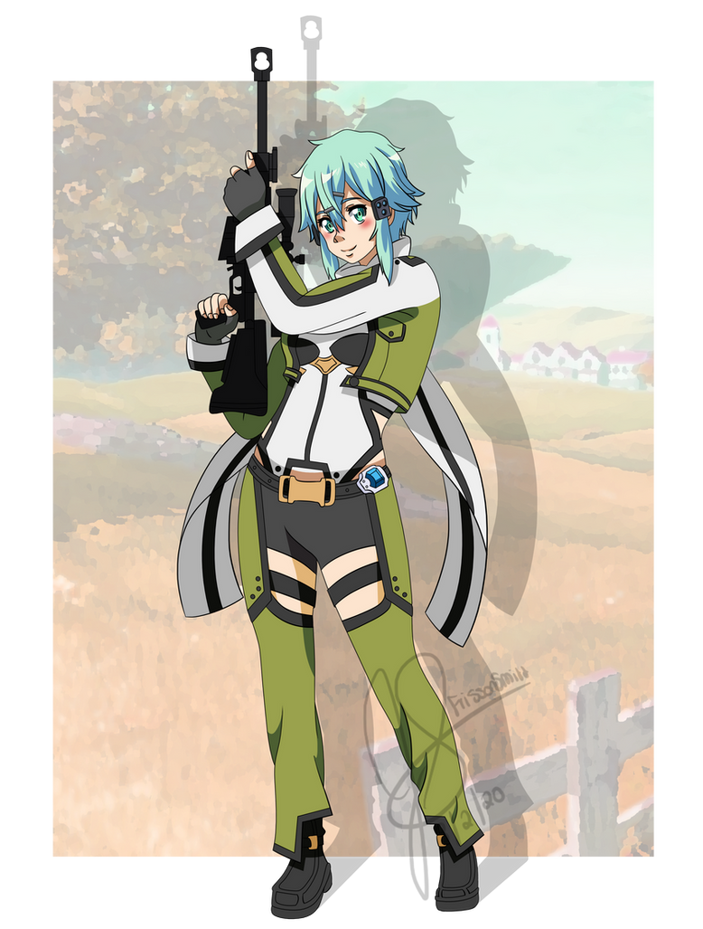 Commission for My Sister - Sinon by FrissonSmitt on DeviantArt