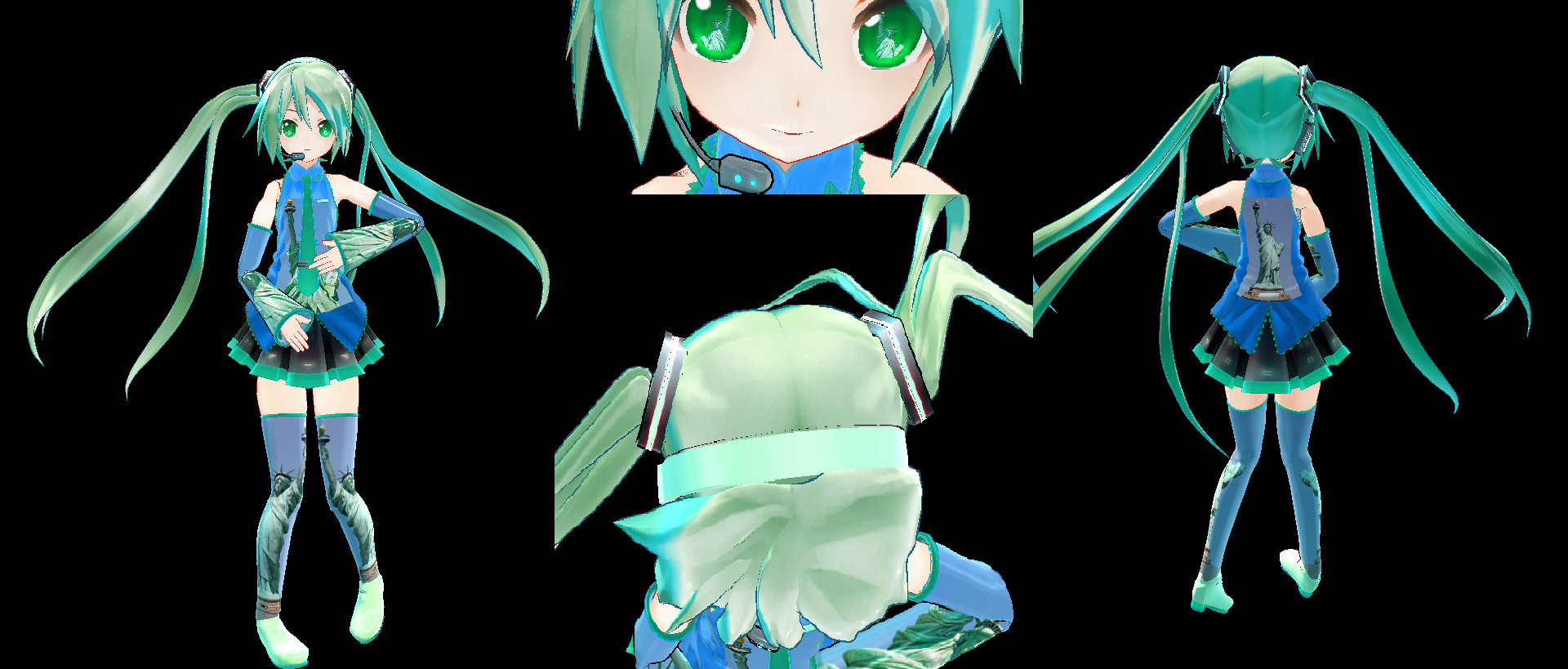 statue of liberty MMD model Miku by deangagaTR on DeviantArt