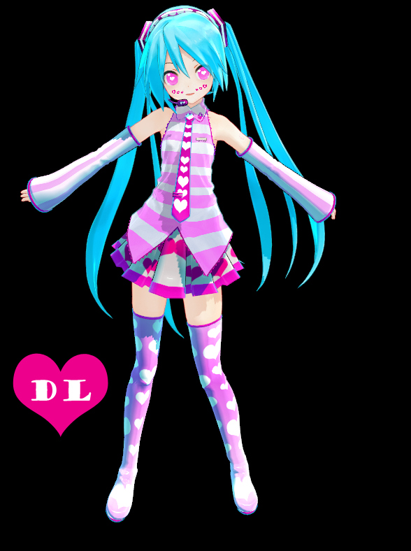 MMD Pink Love Miku DL by deangagaTR on DeviantArt