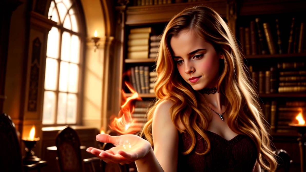 Hermione Casting a Fireball by TBrein on DeviantArt