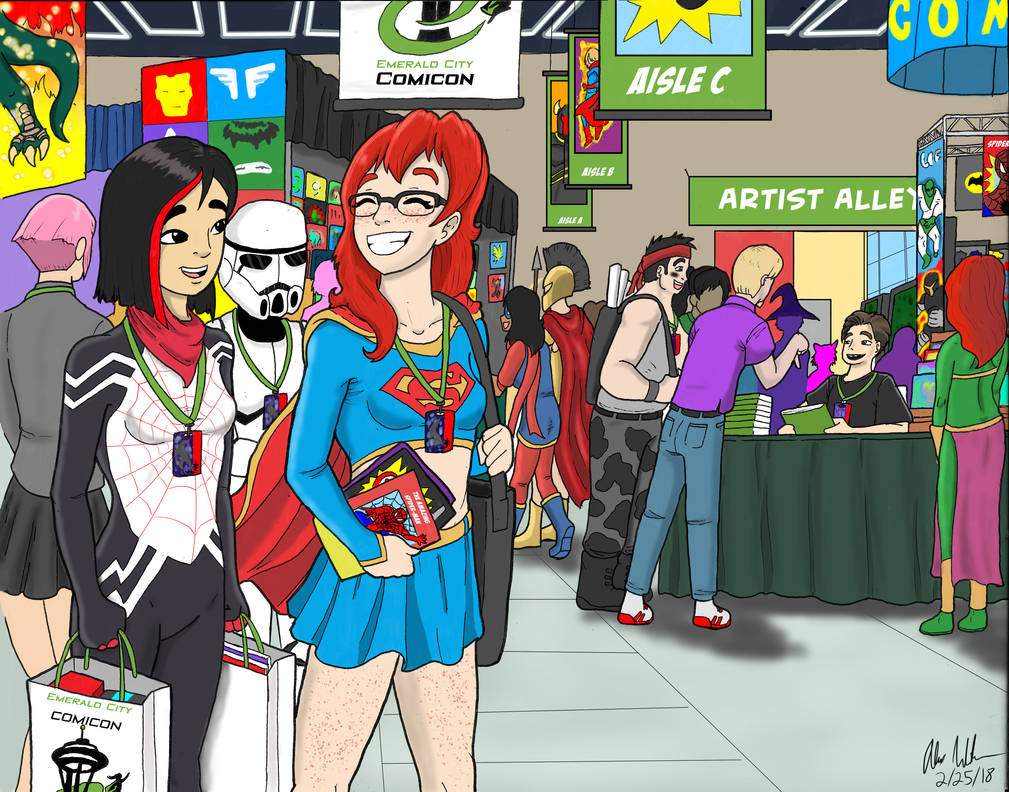 Atomic Girl and Miss Mimic Comic Con by SentinelCorpsComix on DeviantArt