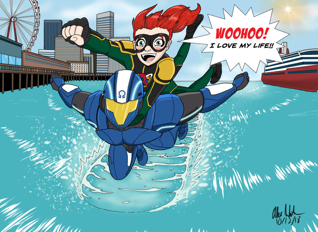 Omega and Atomic Girl Having Fun by SentinelCorpsComix on DeviantArt
