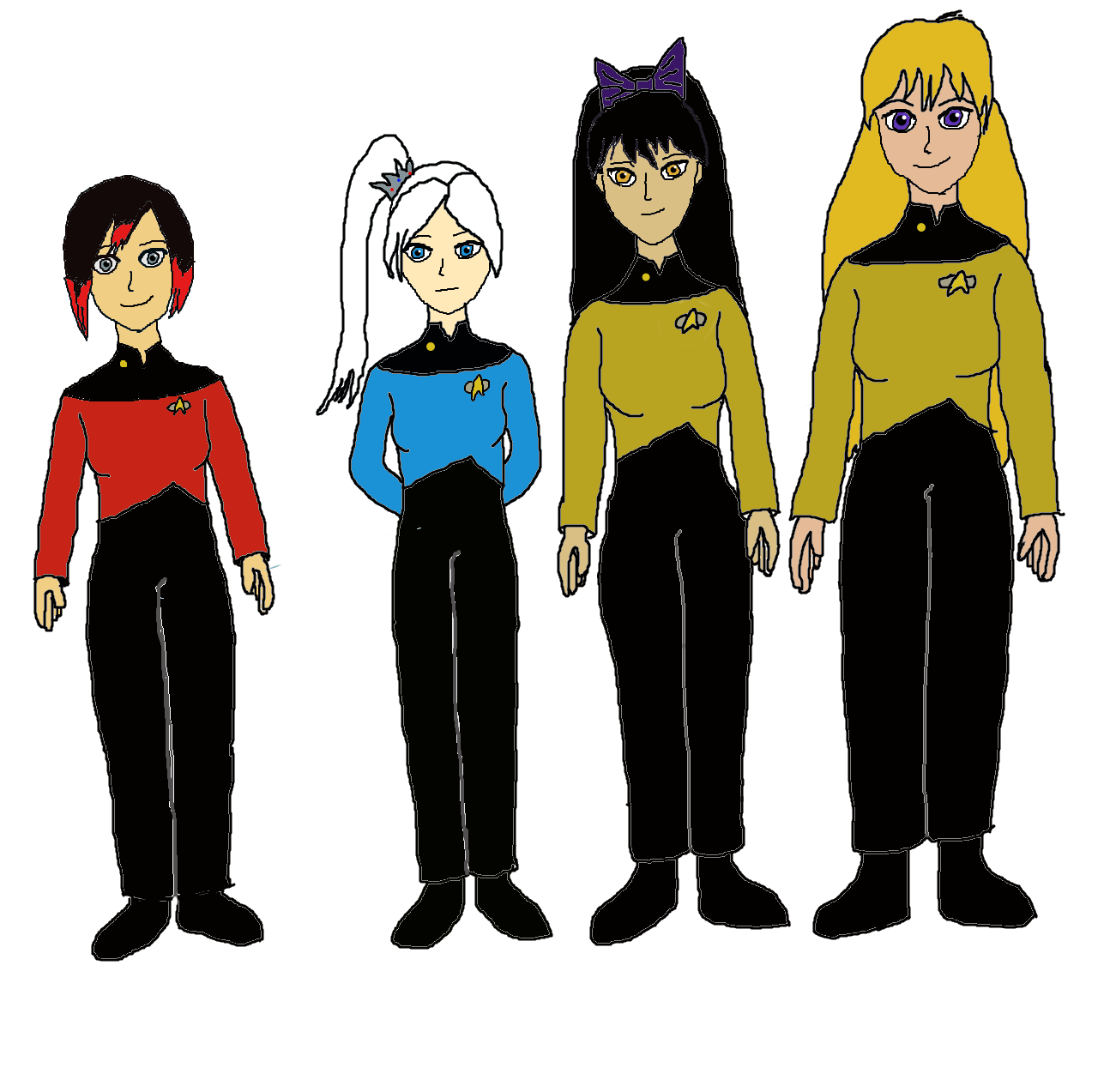 Team RWBY as Starfleet Officers (Digital Version) by Stormhawk427 on ...